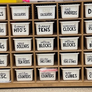 Math Manipulatives Bin Labels - Etsy