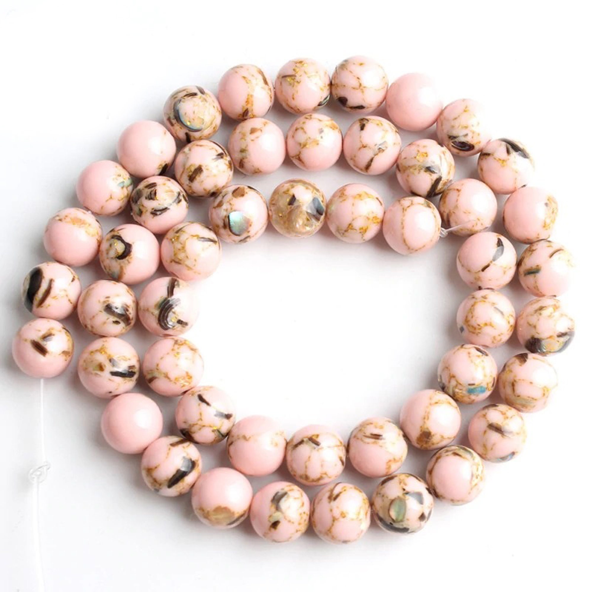 Pink Howlite Stone Jewelry Making Beads | Etsy