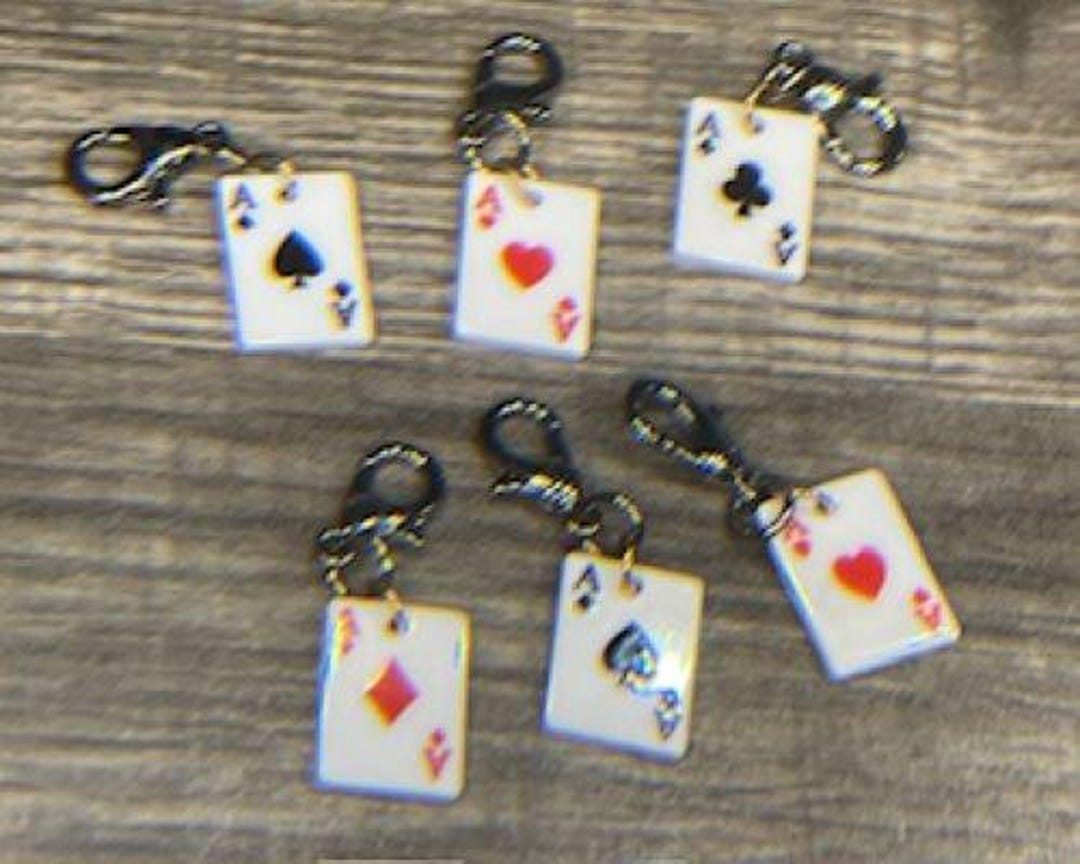 Playing Cards Stitch Markers W/ Tin - Etsy