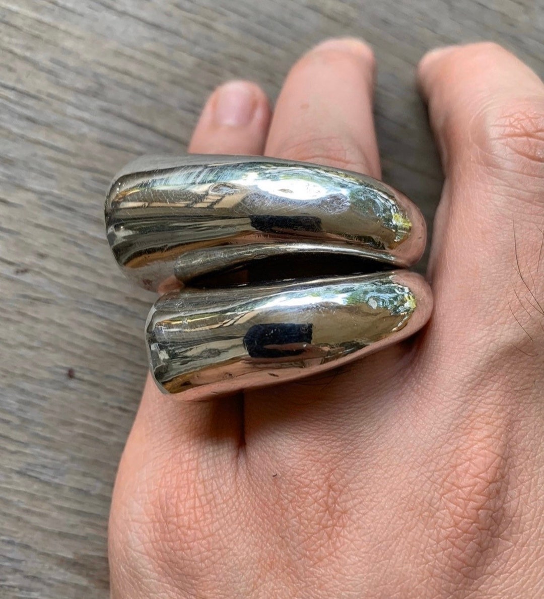 Custom Made Beautiful Adjustable Solid 925 Silver Horn Ring. - Etsy