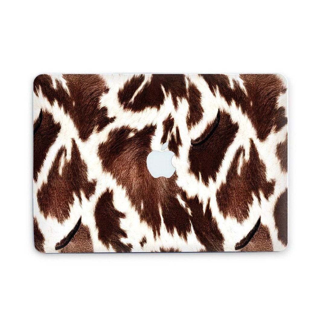 Cow Print MacBook Pro 14 Hard Case Brown Cow Pattern Laptop - Etsy