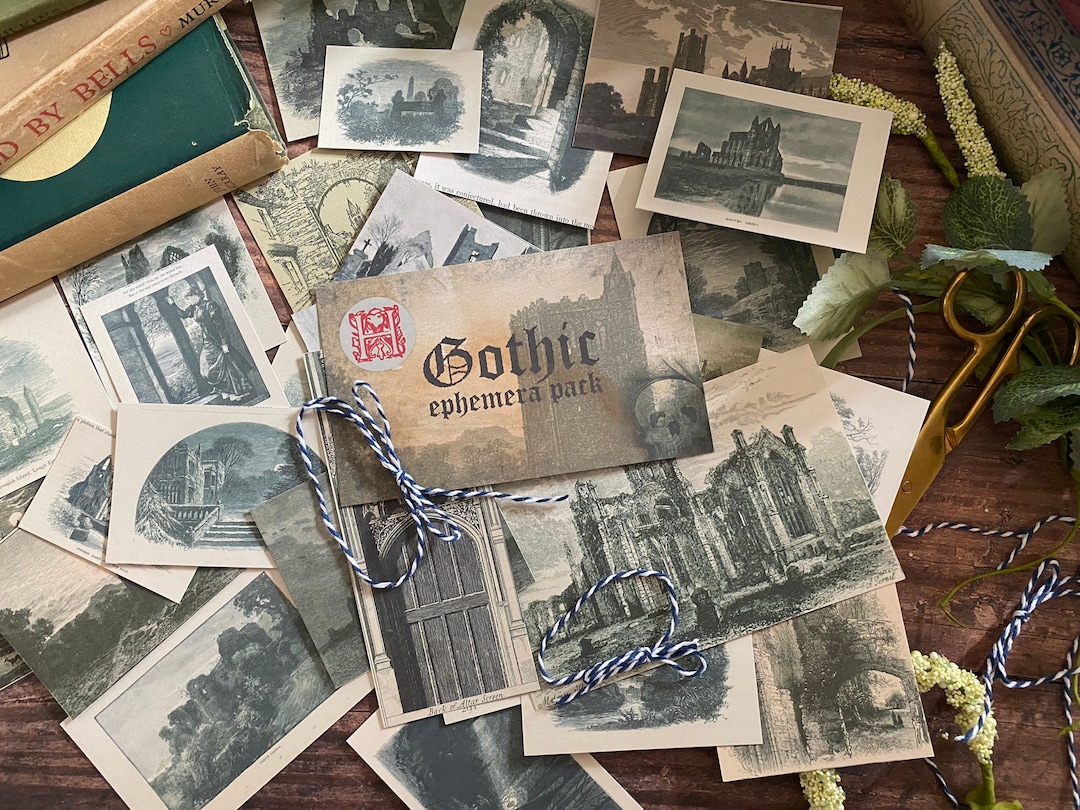 Gothic Dark Ephemera Pack for Junk Journals and Scrapbooks - Collection ...