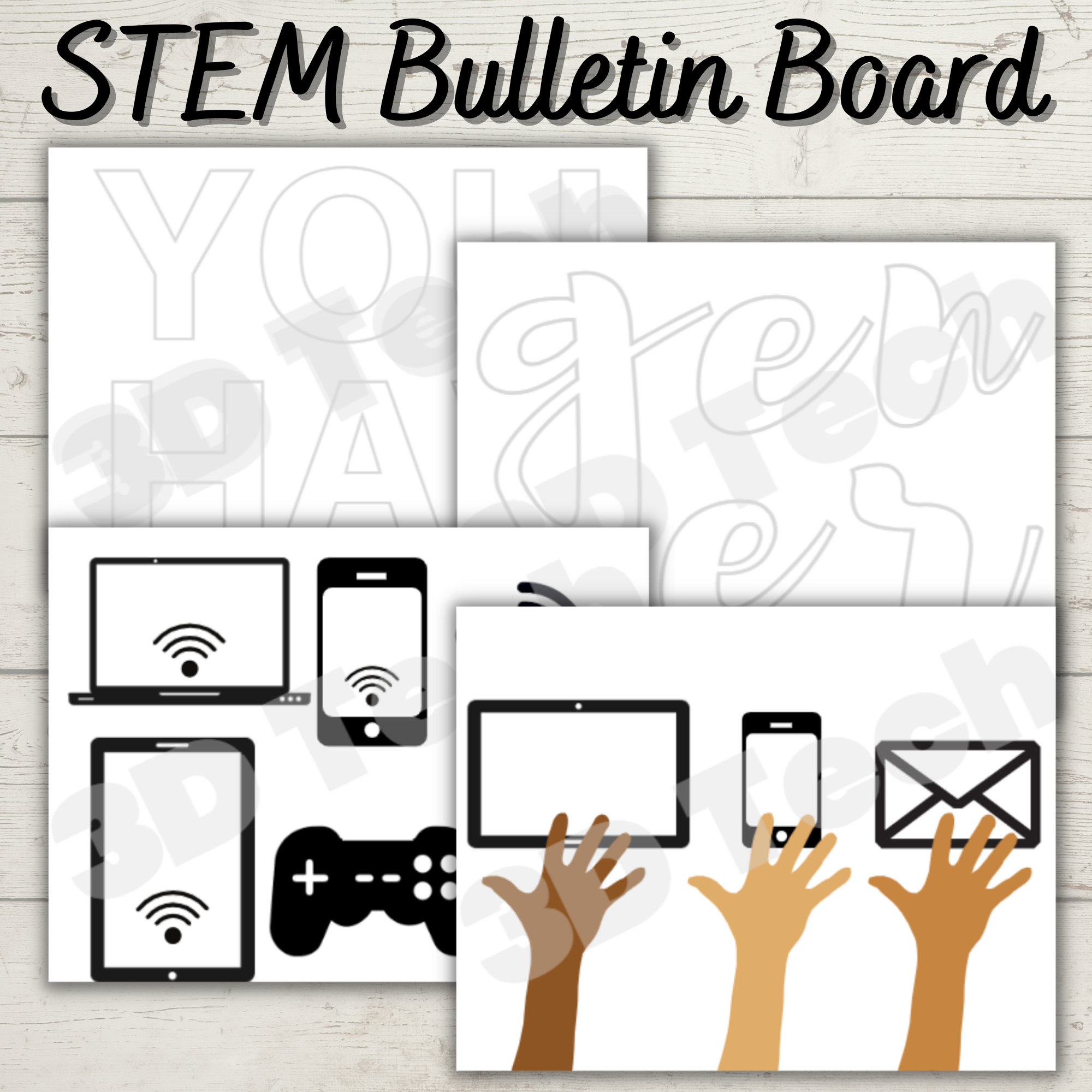 Tech Inspired Bulletin Board for the Classroom - Etsy