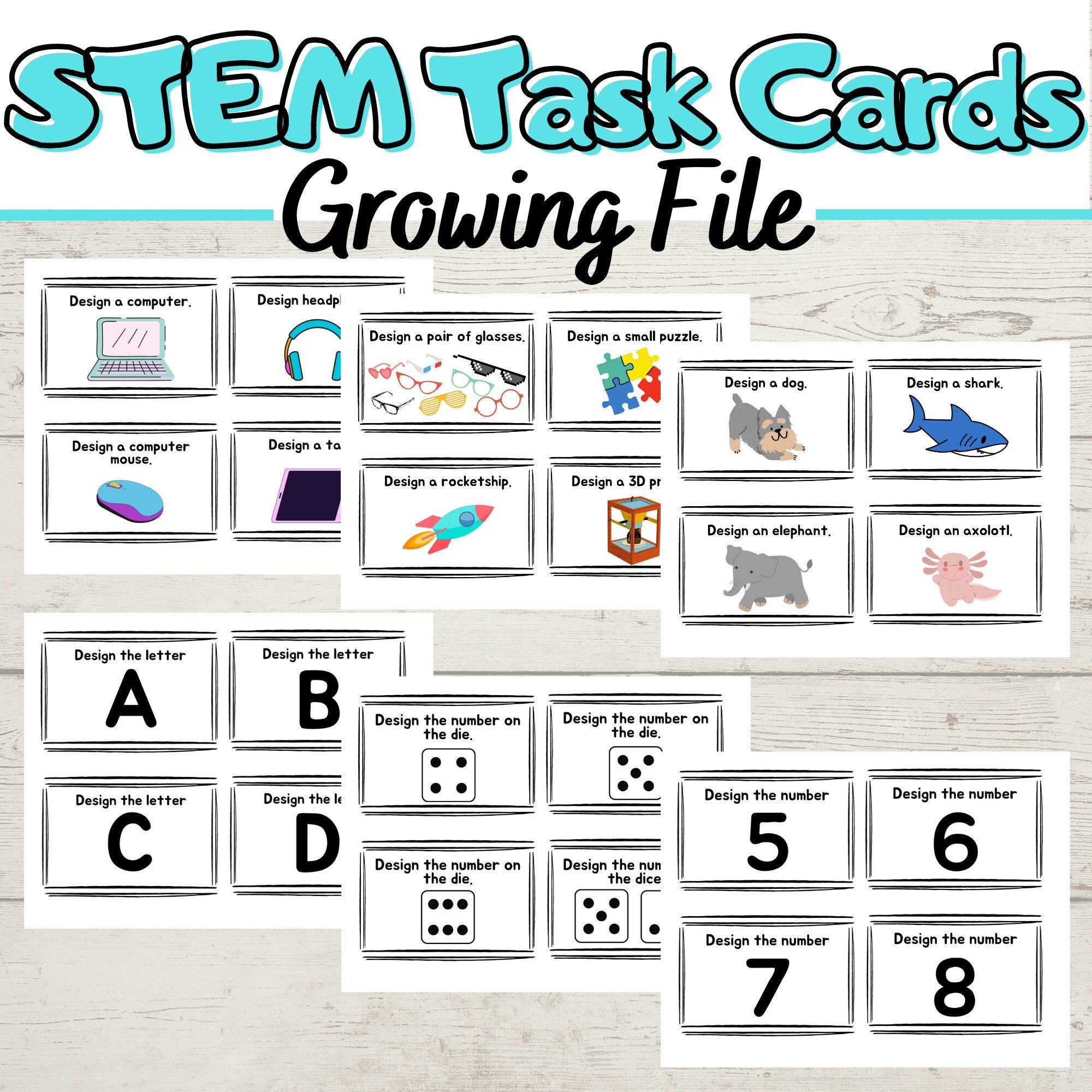 STEM Challenge Task Cards for Classroom or Makerspace - Etsy