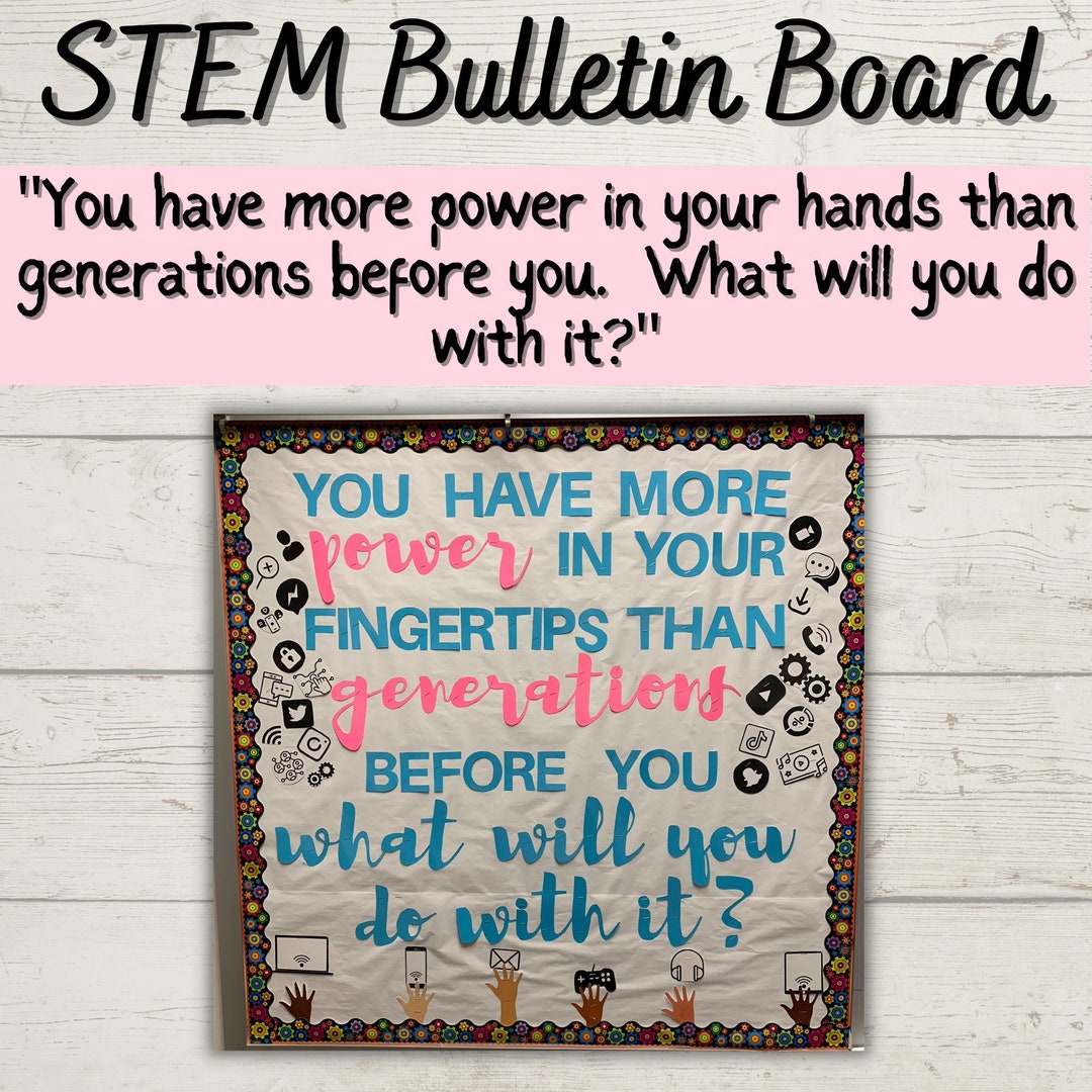 Tech Inspired Bulletin Board for the Classroom - Etsy