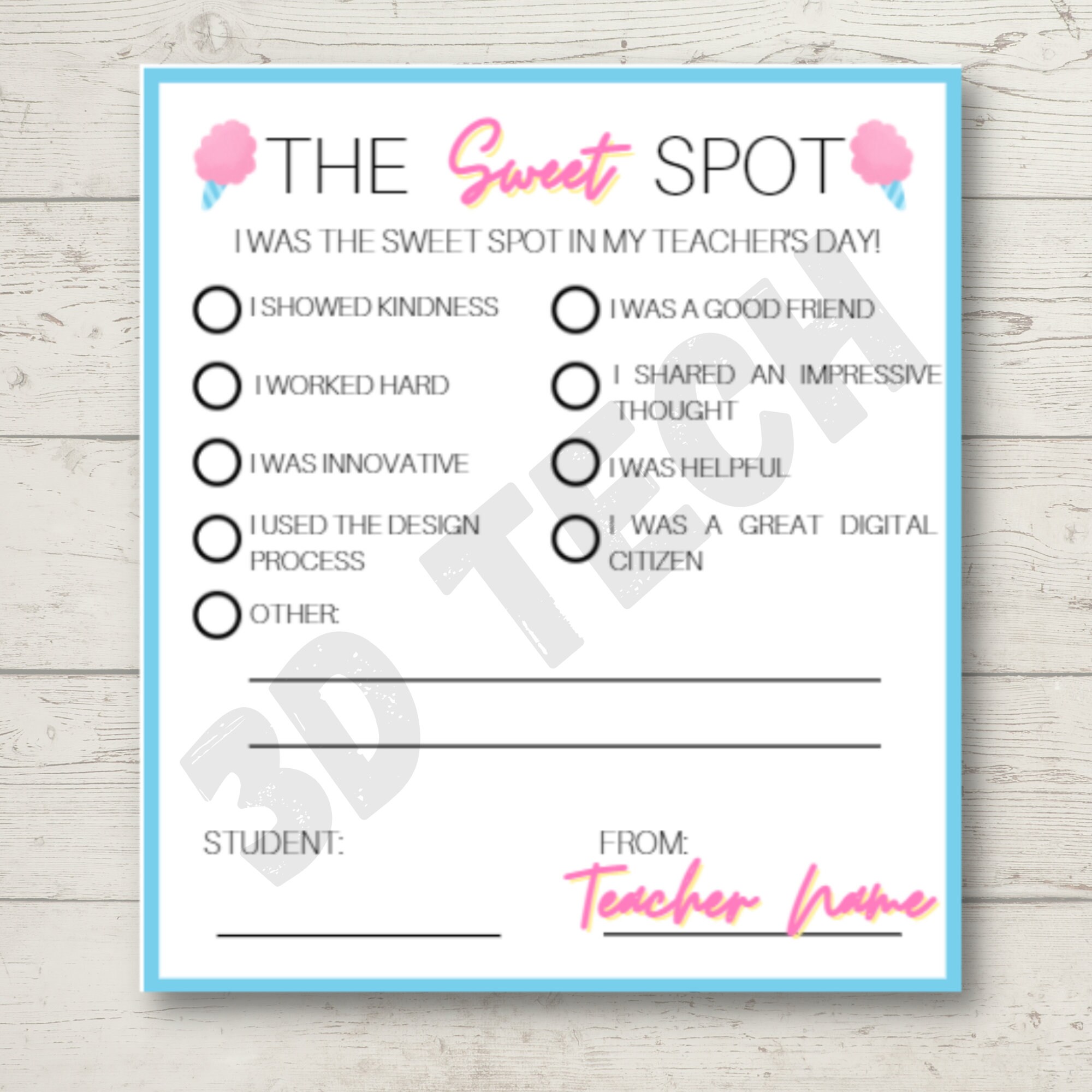 Customizable Student Reward Slips Bundle - Etsy