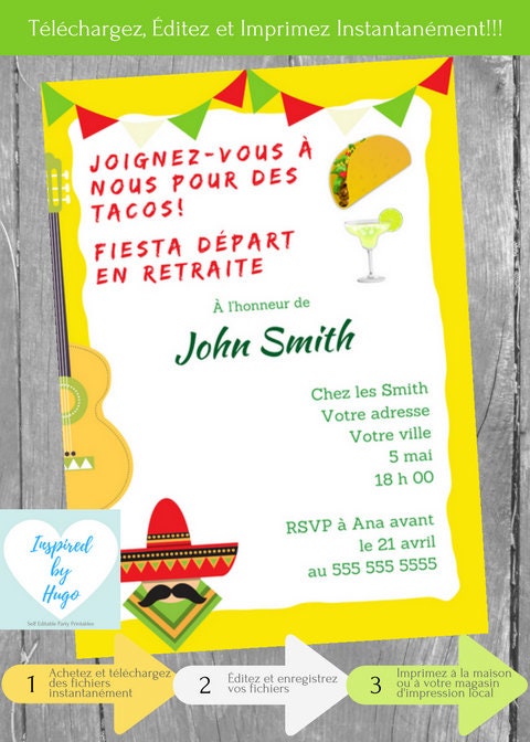 Invitation Fête Départ En Retraite, Invitation Départ à La Retraite ...