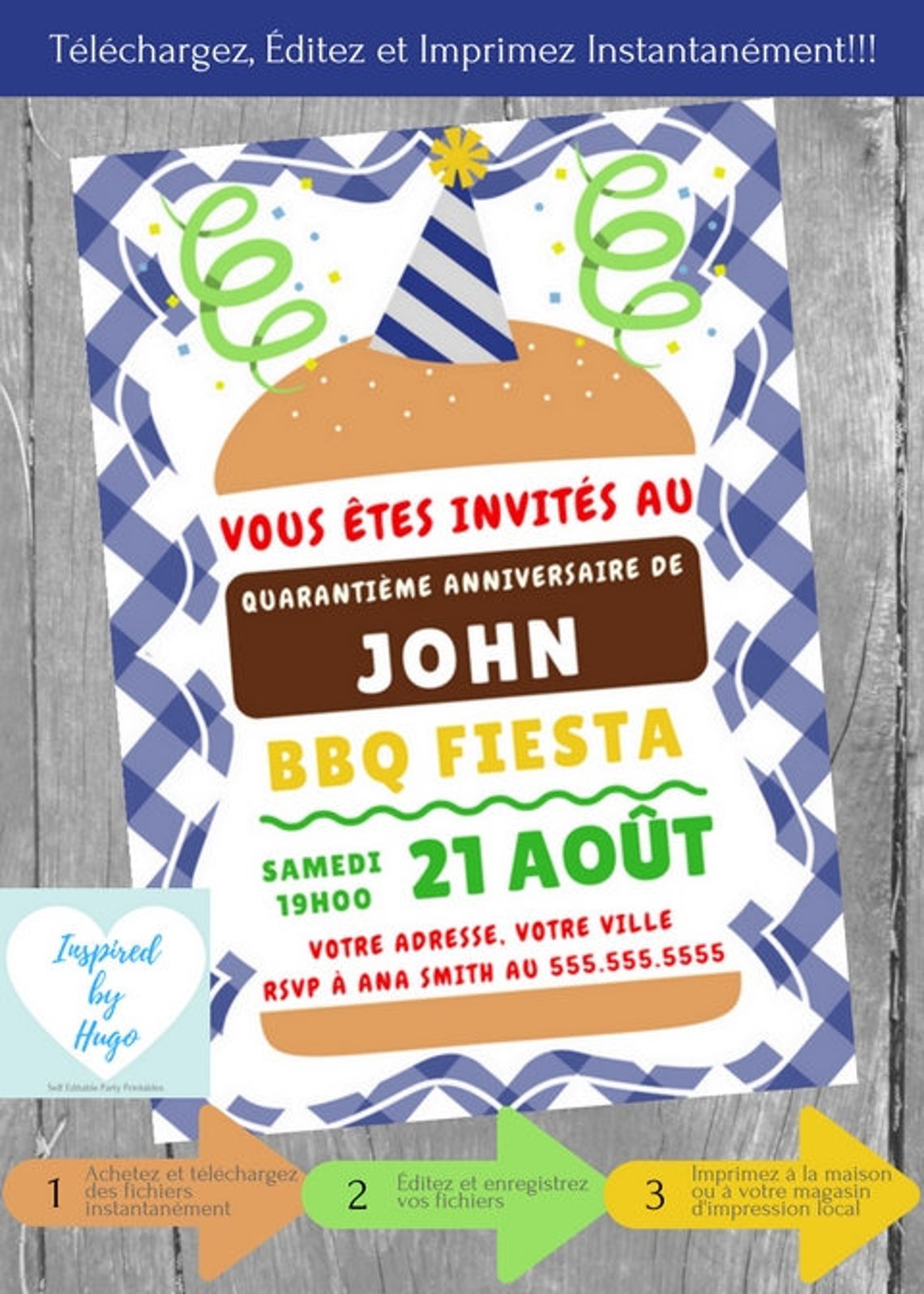 Invitation De BBQ Pour Fête D'anniversaire Homme - Invitation D ...