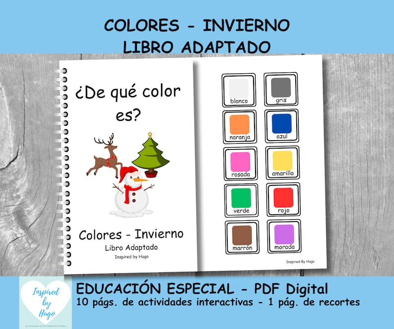 Libro Adaptado De Colores, Libro De Invierno Imprimible, Recursos ...