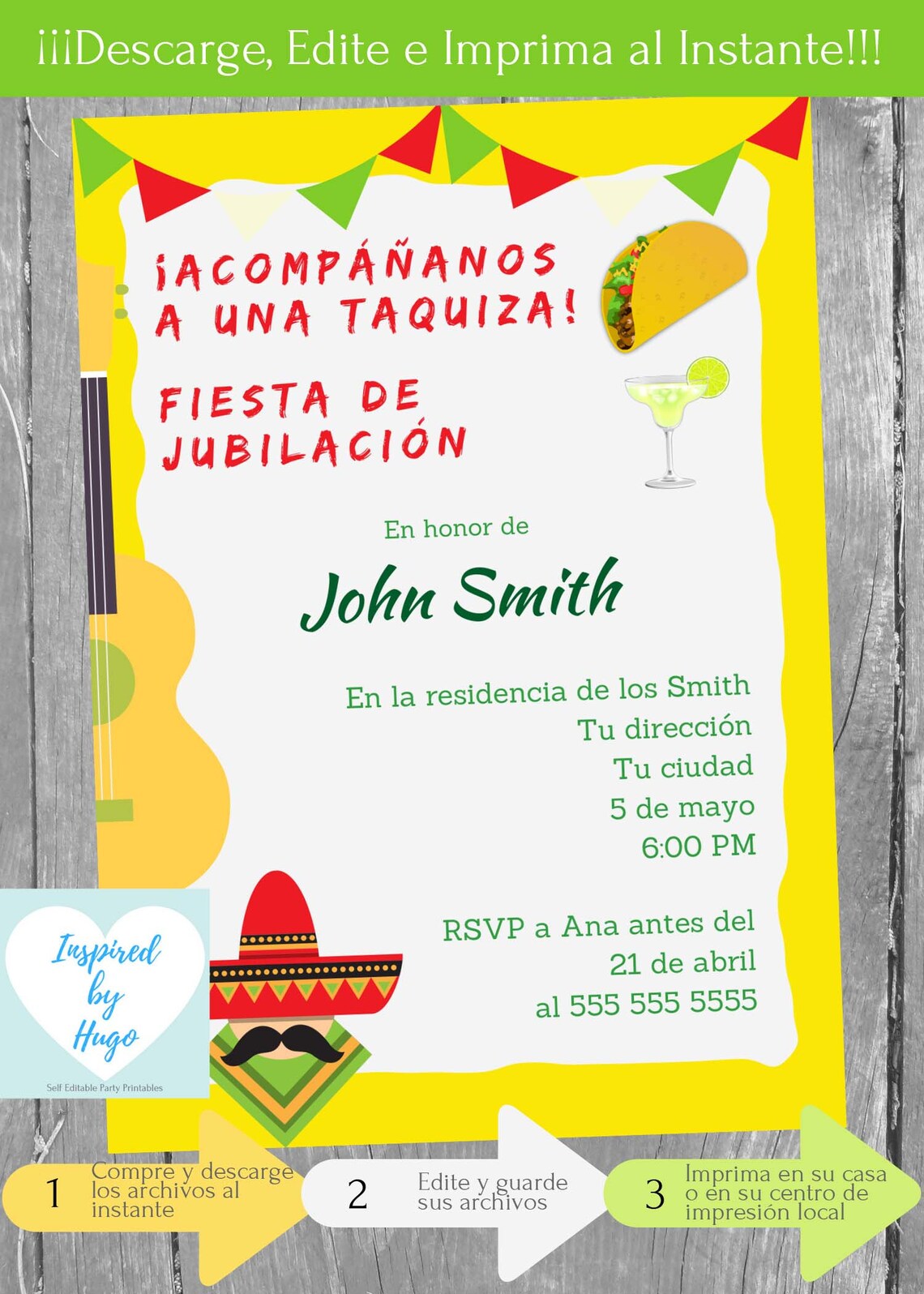 Invitación Fiesta De Jubilación, Invitación De Retiro, Fiesta Mexicana ...