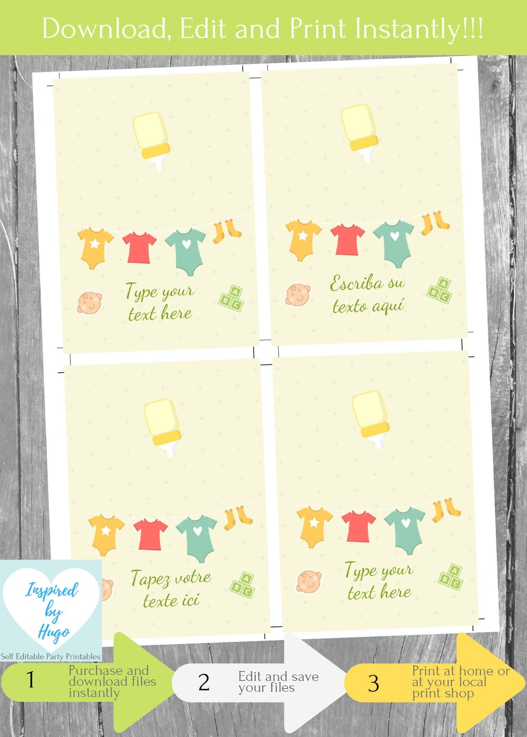 Baby Food Labels Tent, Baby Shower, Baptism, Christening, 1st Birthday ...