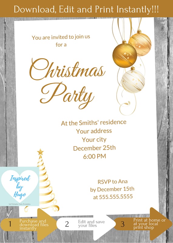 Company Christmas Invitation Templates