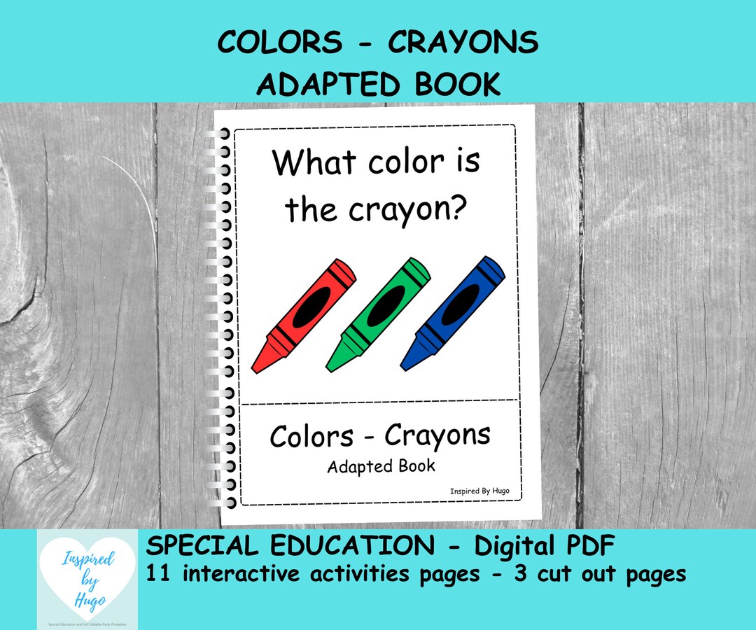 Colors Adapted Book, Printable Adapted Book, Autism Resource ASD ...