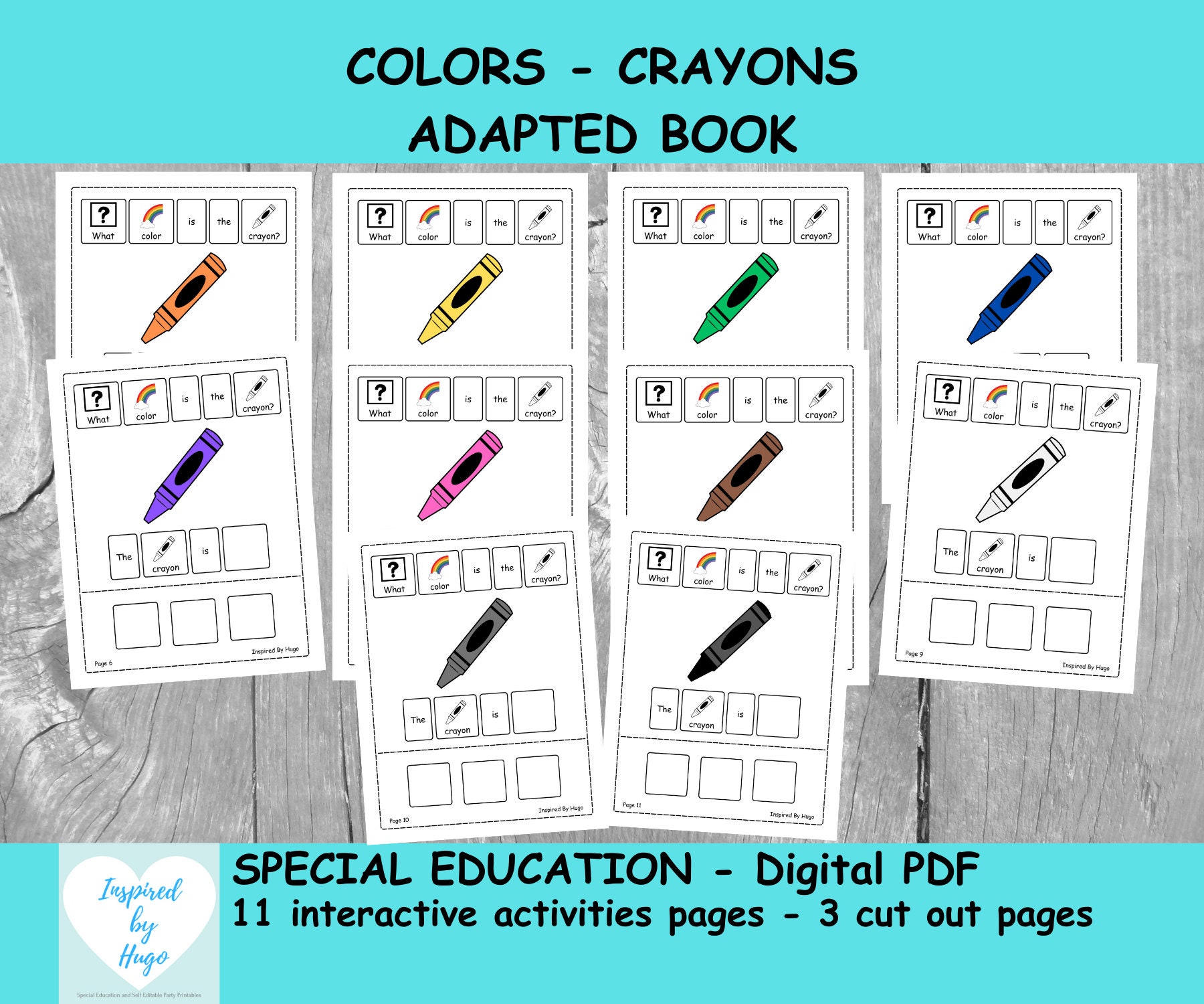 Colors Adapted Book, Printable Adapted Book, Autism Resource ASD ...