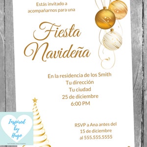 Invitación Fiesta De Navidad, Invitación Fiesta Familiar Empresarial, Ideas Posada Navideña ...