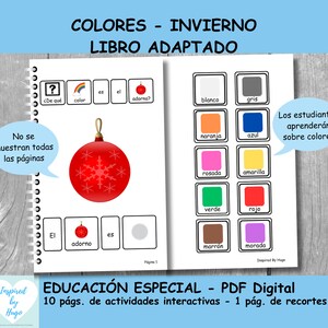 Libro Adaptado De Colores, Libro De Invierno Imprimible, Recursos ...