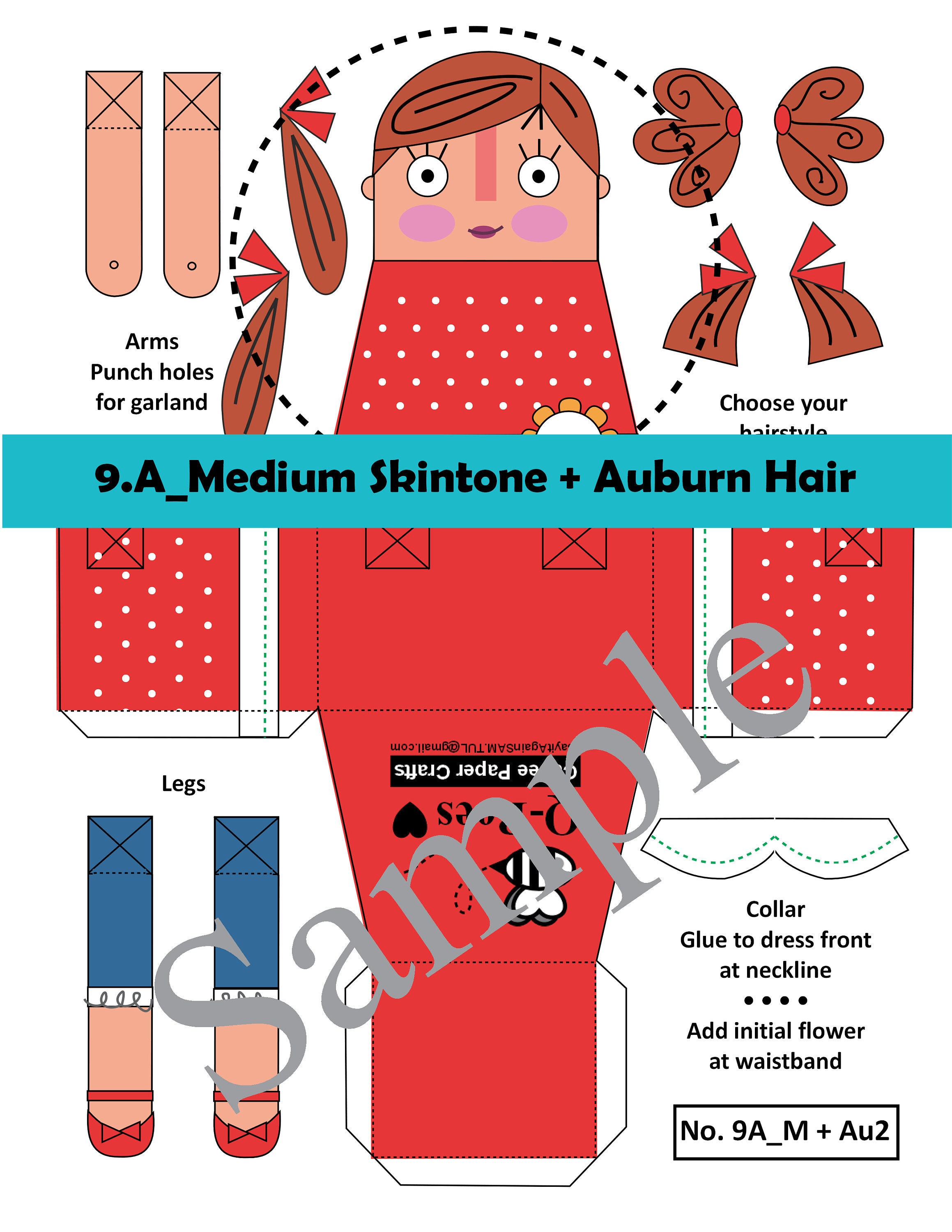 PERSONALIZED Cubee Paper Craft_no. 9A Q-bee Basic - School Girl_medium ...