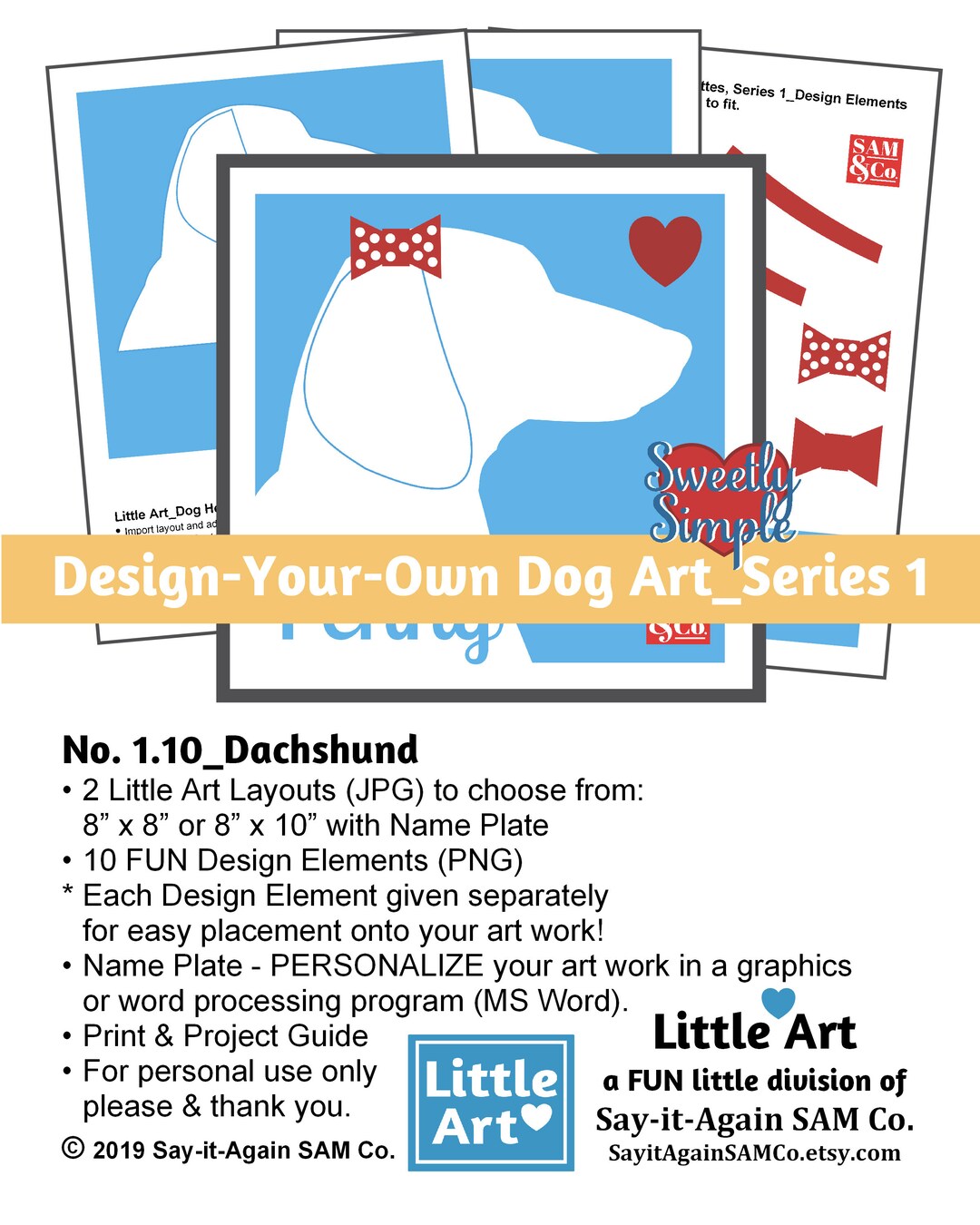 Design Your Own Dog Art * PERSONALIZED Dog Clip Art * No. 10 Dachshund ...