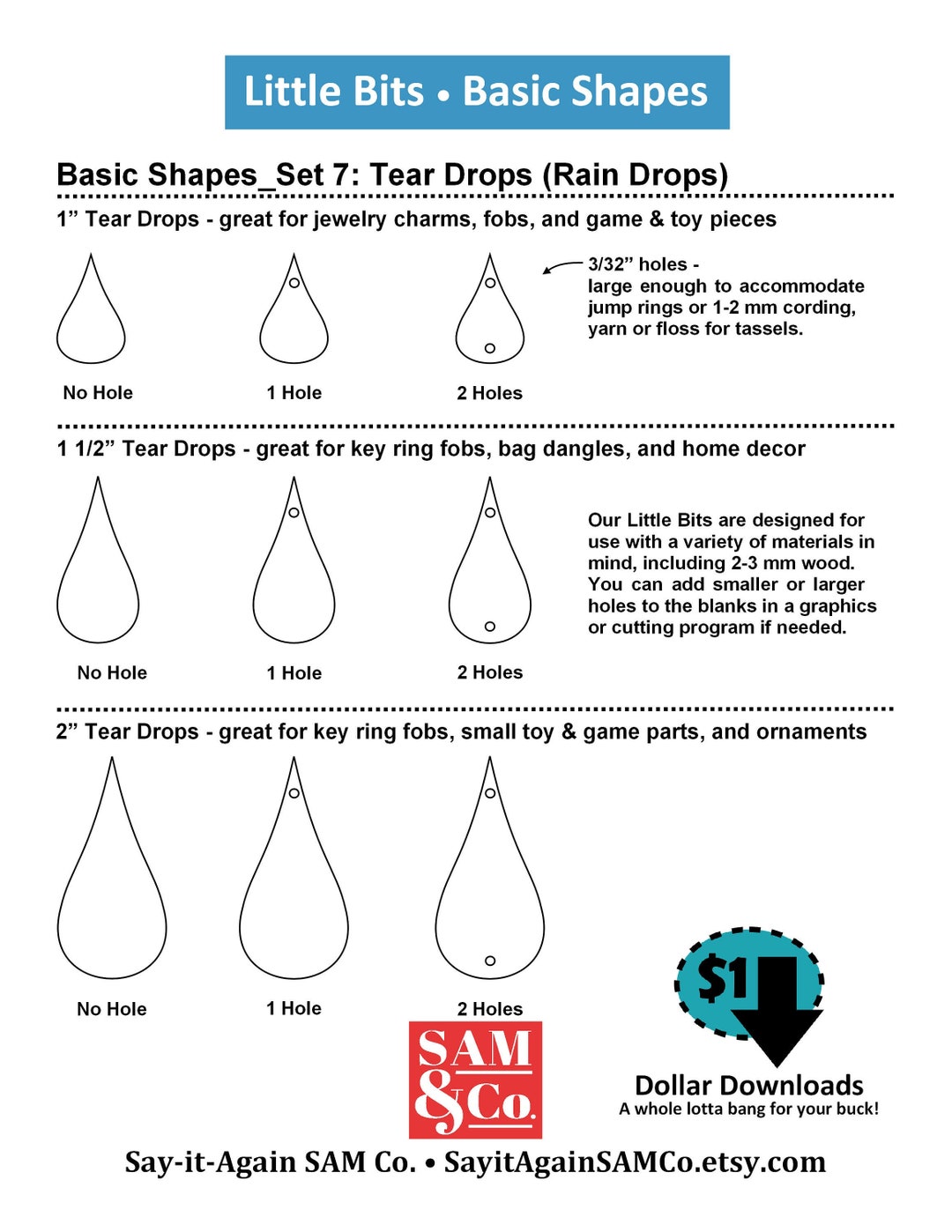 SVG Cut Outs & Graphics_basic Shapes 7. Tear Drops_png + SVG Files for ...