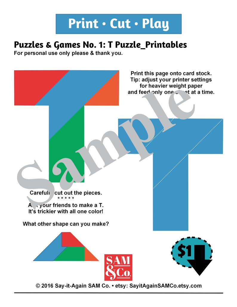 T Puzzle_puzzle Pattern Printables SVG Cut Files_fun & - Etsy