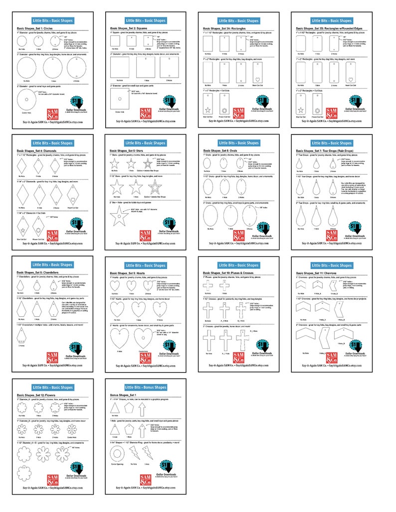SVG Cut Outs + Graphics_basic Shapes Deluxe Set + BONUS_PNG + SVG Files ...