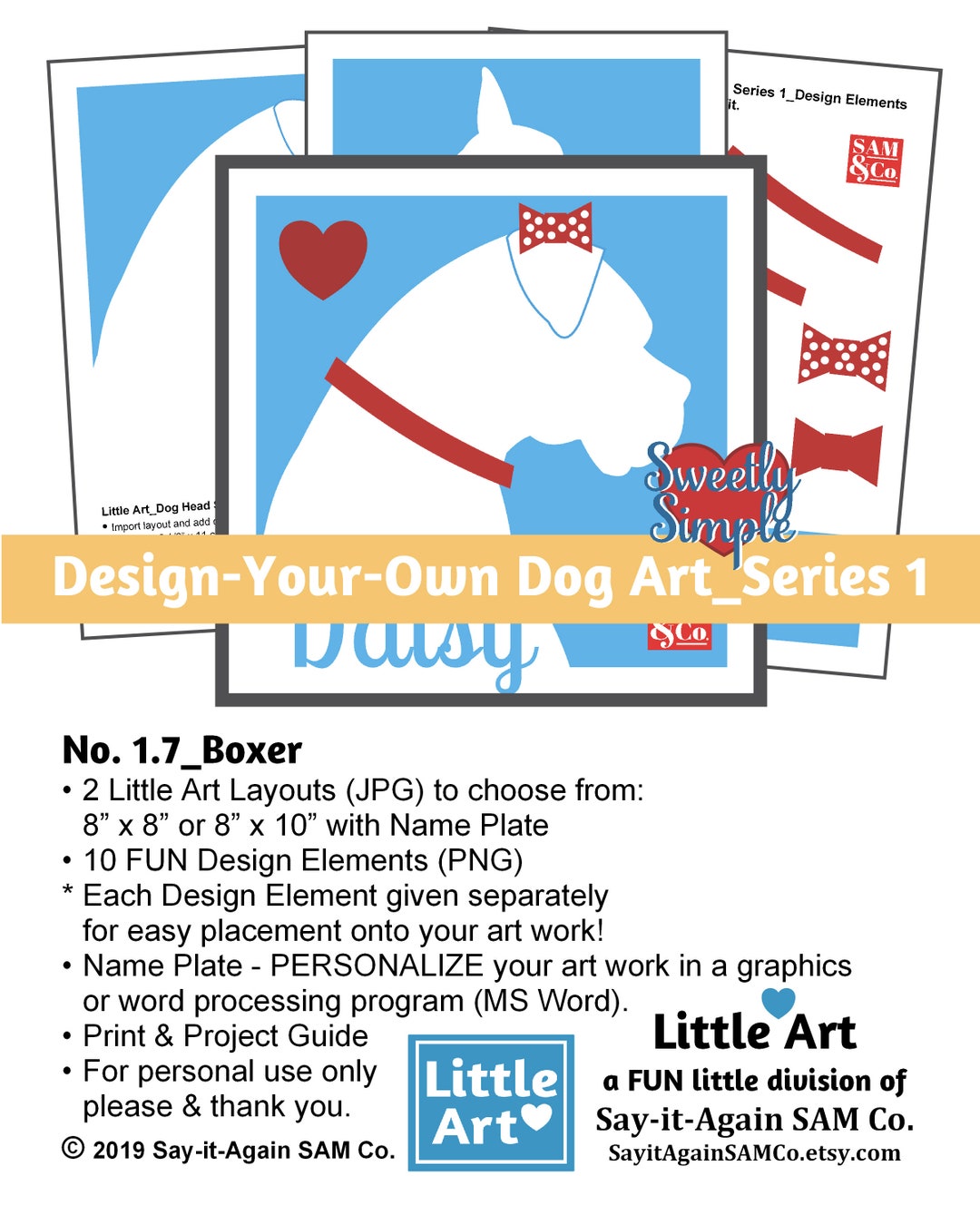 Design Your Own Dog Art * PERSONALIZED Dog Clip Art * No. 7 Boxer ...