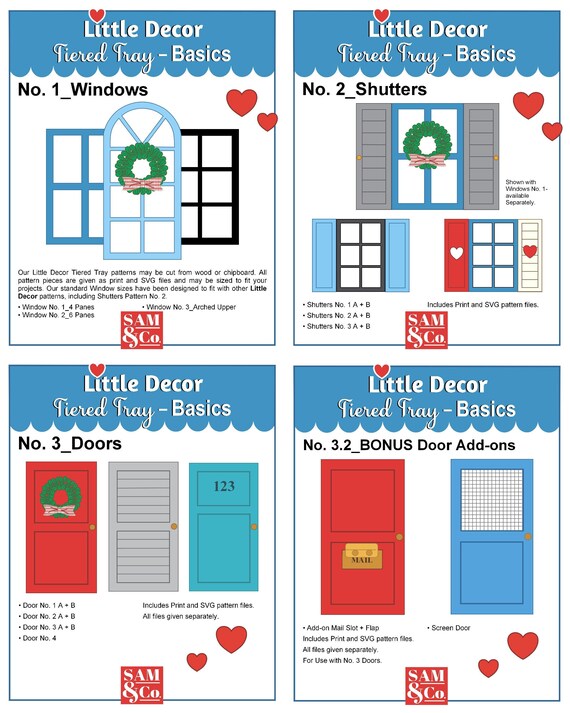 Tiered Tray Decor Set 1: Windows Doors Shutters Ladders | Etsy