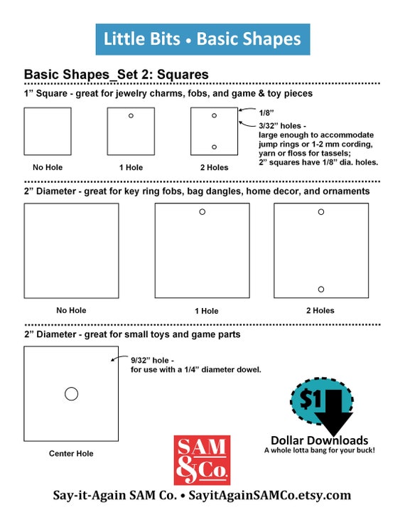 SVG Cut Outs & Graphics Files_basic Shapes 2. SQUARES_PNG - Etsy