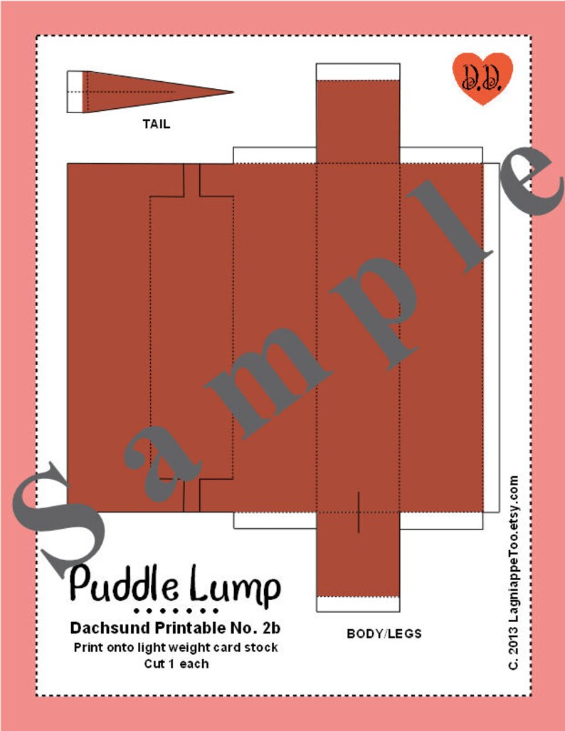 Paper Dachshund _ DOG Paper Craft - Patterns + Printables _ Super CUTE ...