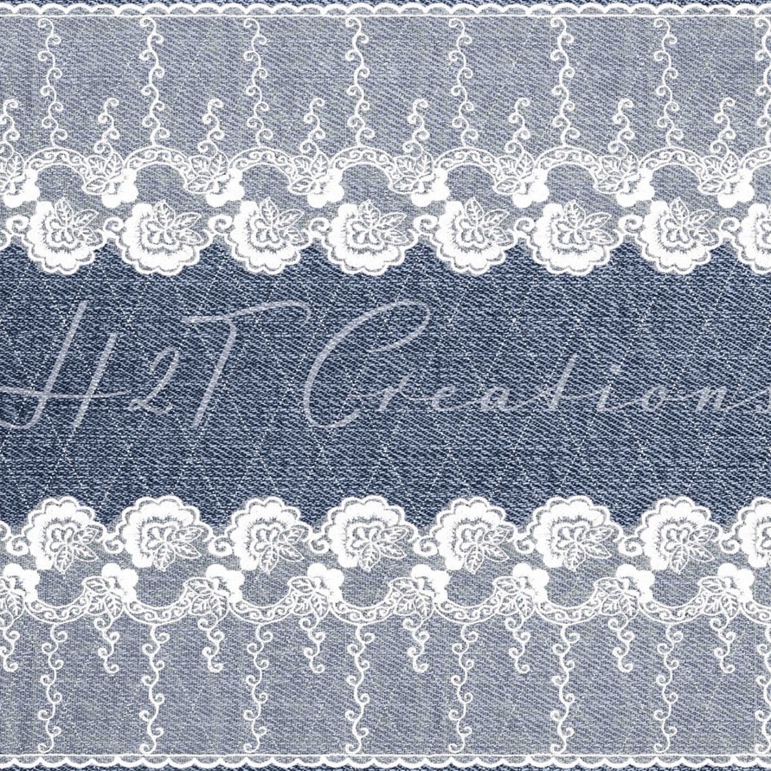 Denim and Lace 12x12 Sheet of Craft Vinyl for Epoxy Tumblers or Other ...