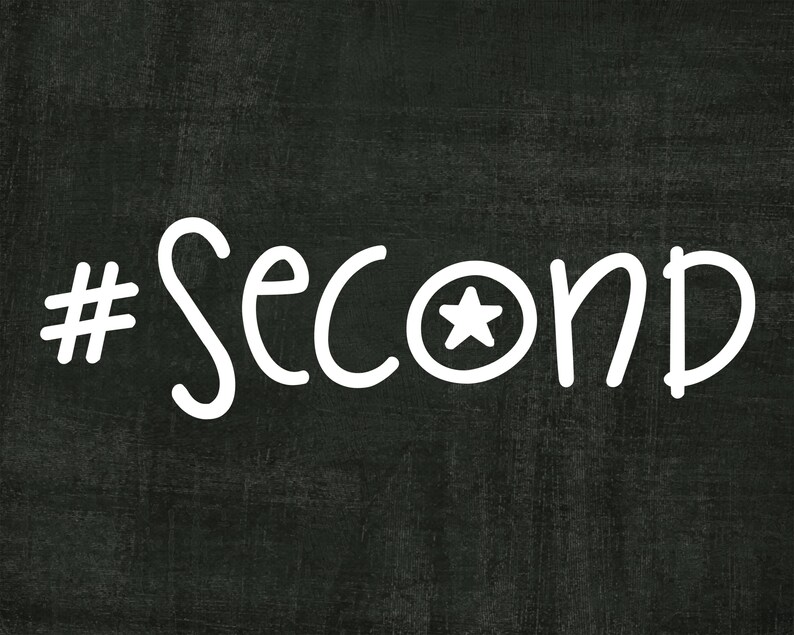 First Day of Second Grade Chalkboard Sign – Photo Prop (digital ...