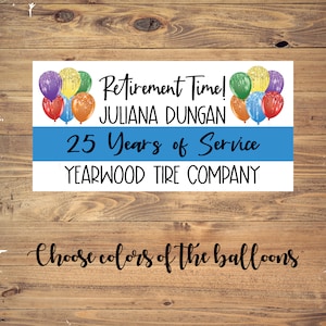 Personalized Retirement Party Banner: Custom Celebration Sign - Etsy