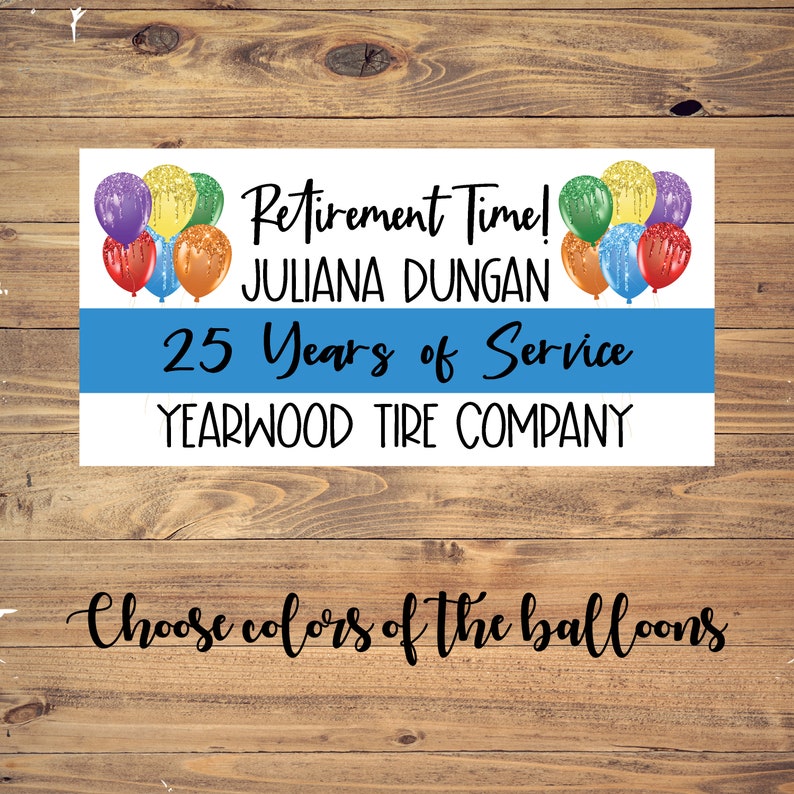 Personalized Retirement Party Banner: Custom Celebration Sign - Etsy
