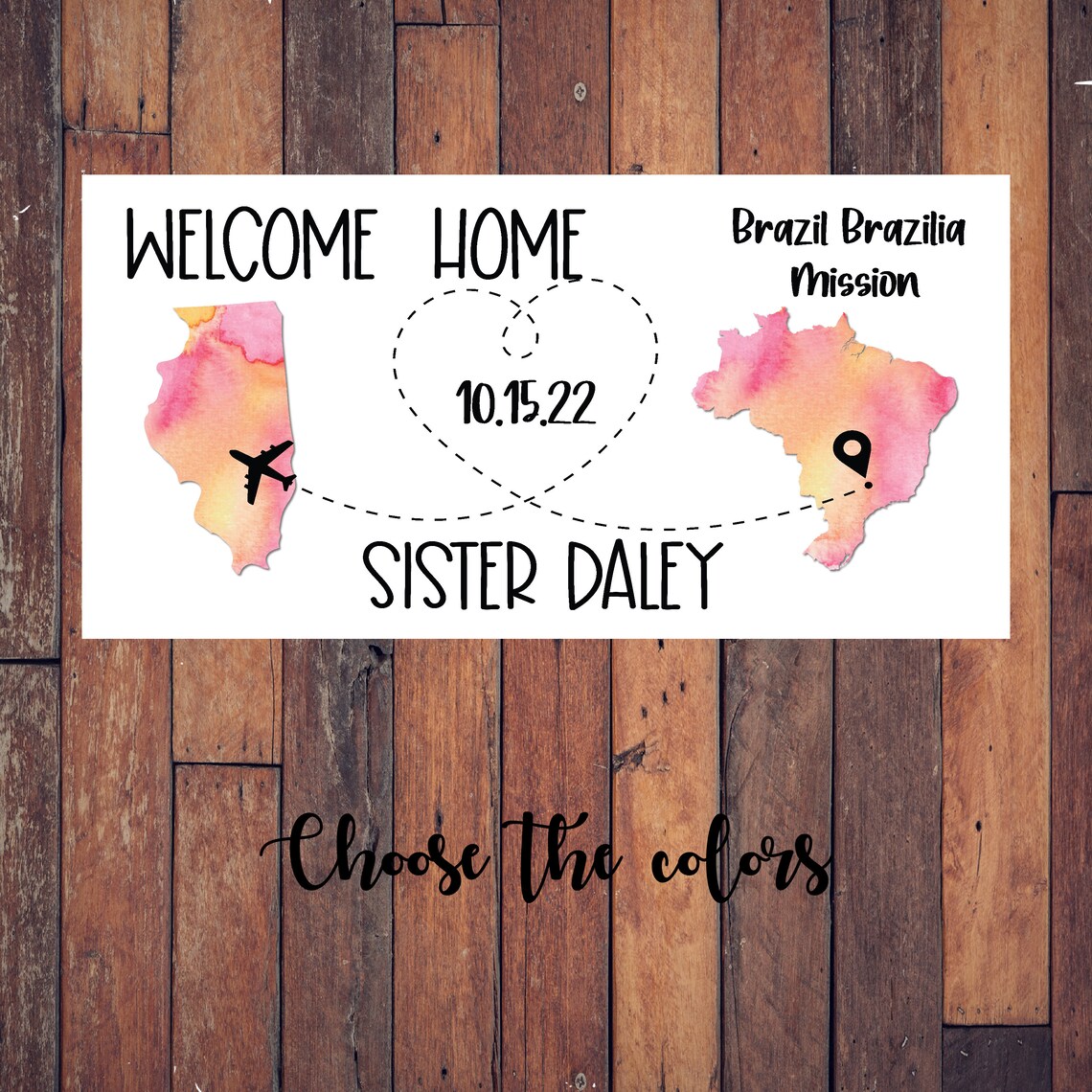 Missionary Homecoming Banner: Personalized Vinyl Welcome Home Decor - Etsy