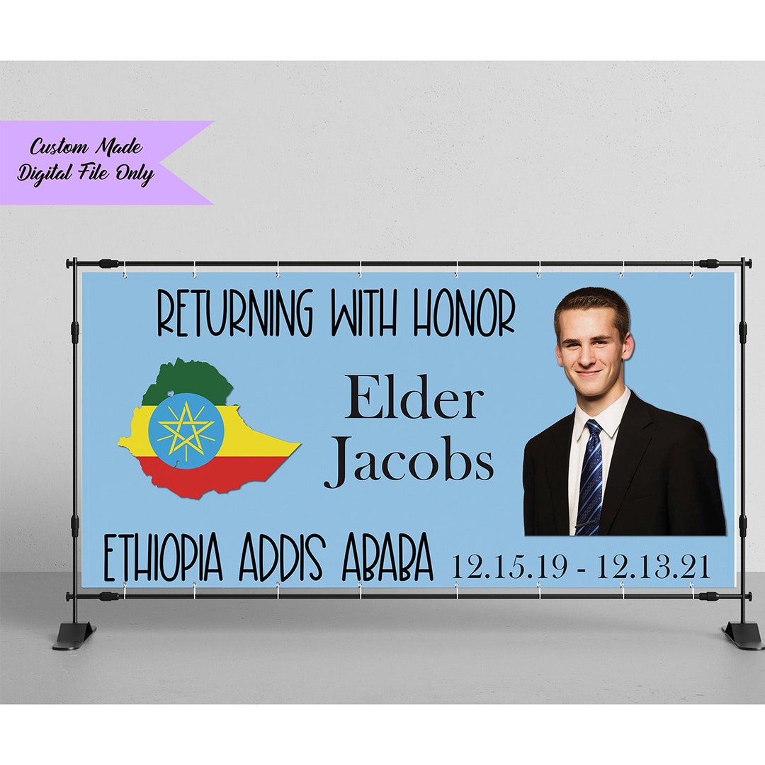 Welcome Home Missionary Banner With Picture ~ Elder or Sister ...