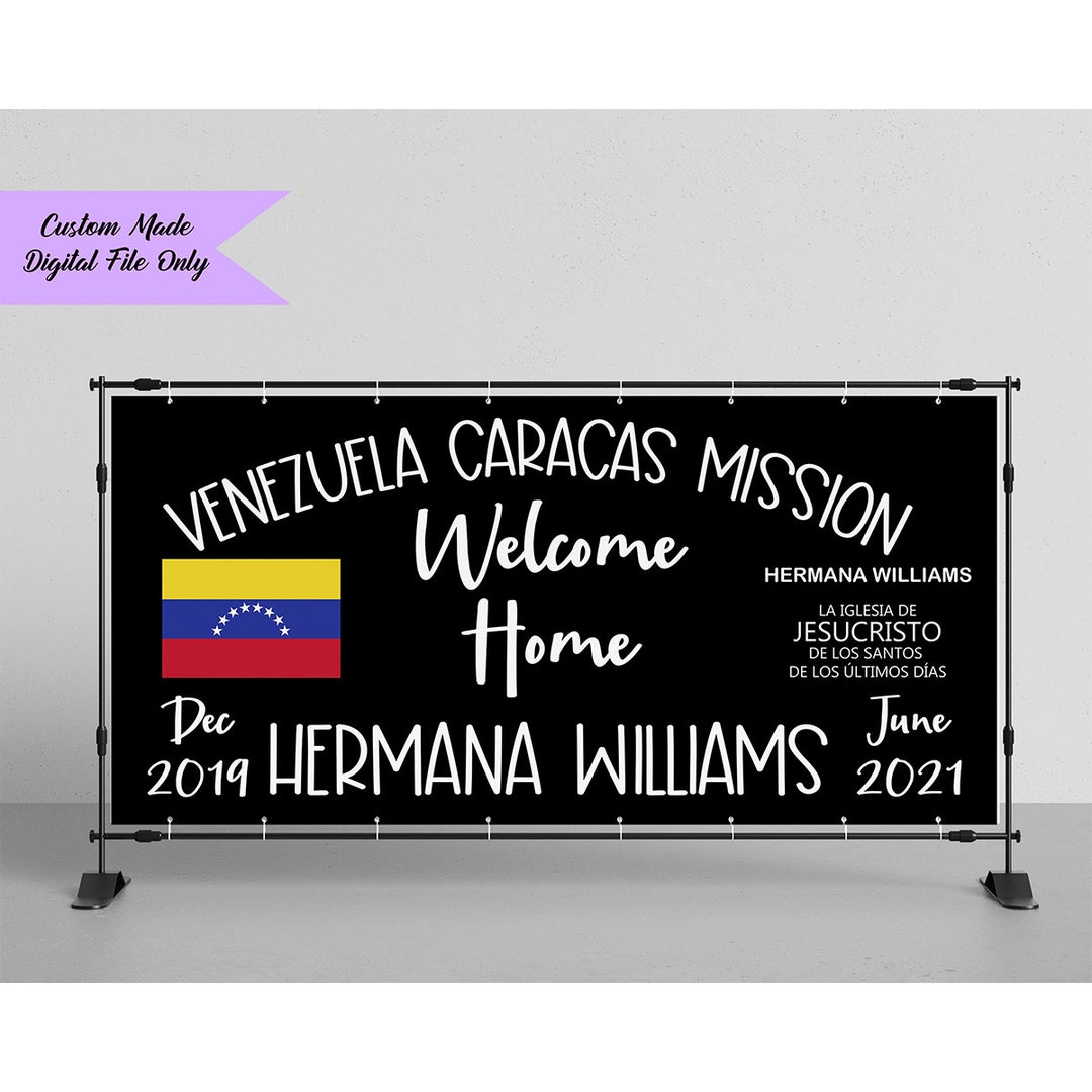 Custom Welcome Home Missionary Banner: Personalized Homecoming Sign ...