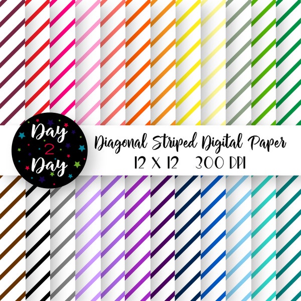 Stripe Digital Paper - Etsy