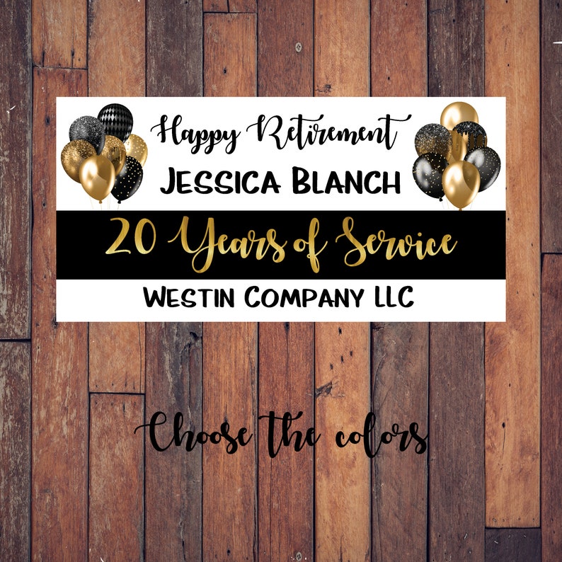 Personalized Retirement Party Banner: Custom Celebration Sign - Etsy