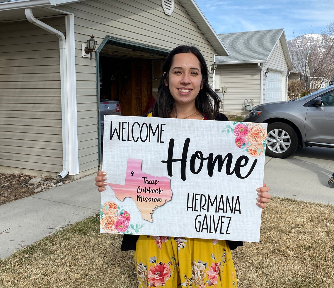 Digital Missionary Homecoming Yard Sign ~ Returned With Honor Elder or ...