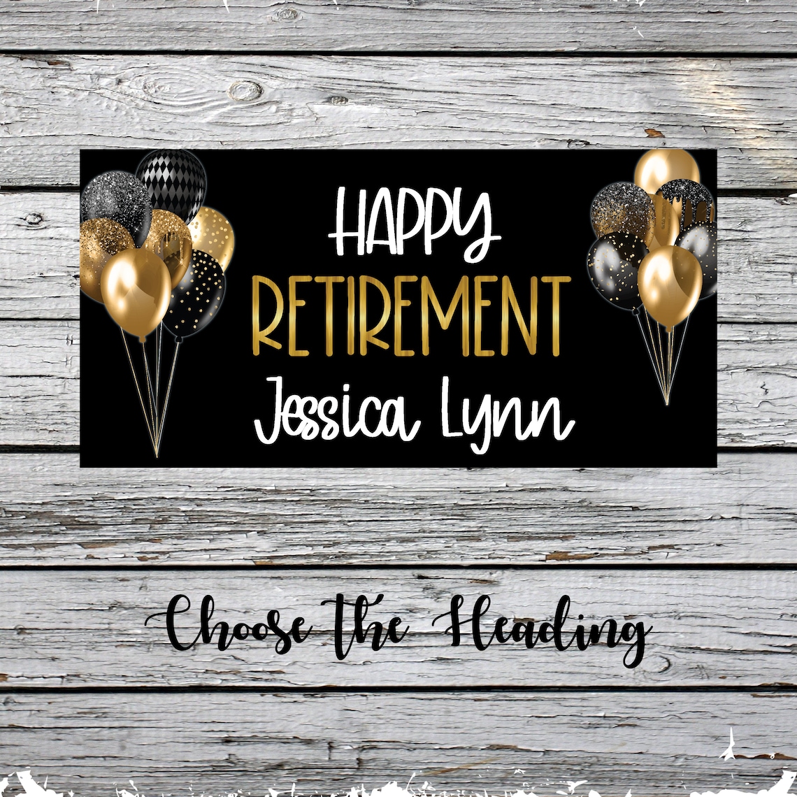 Happy Retirement Banner ~ Personalized Retirement Party Sign ~ Welcome ...