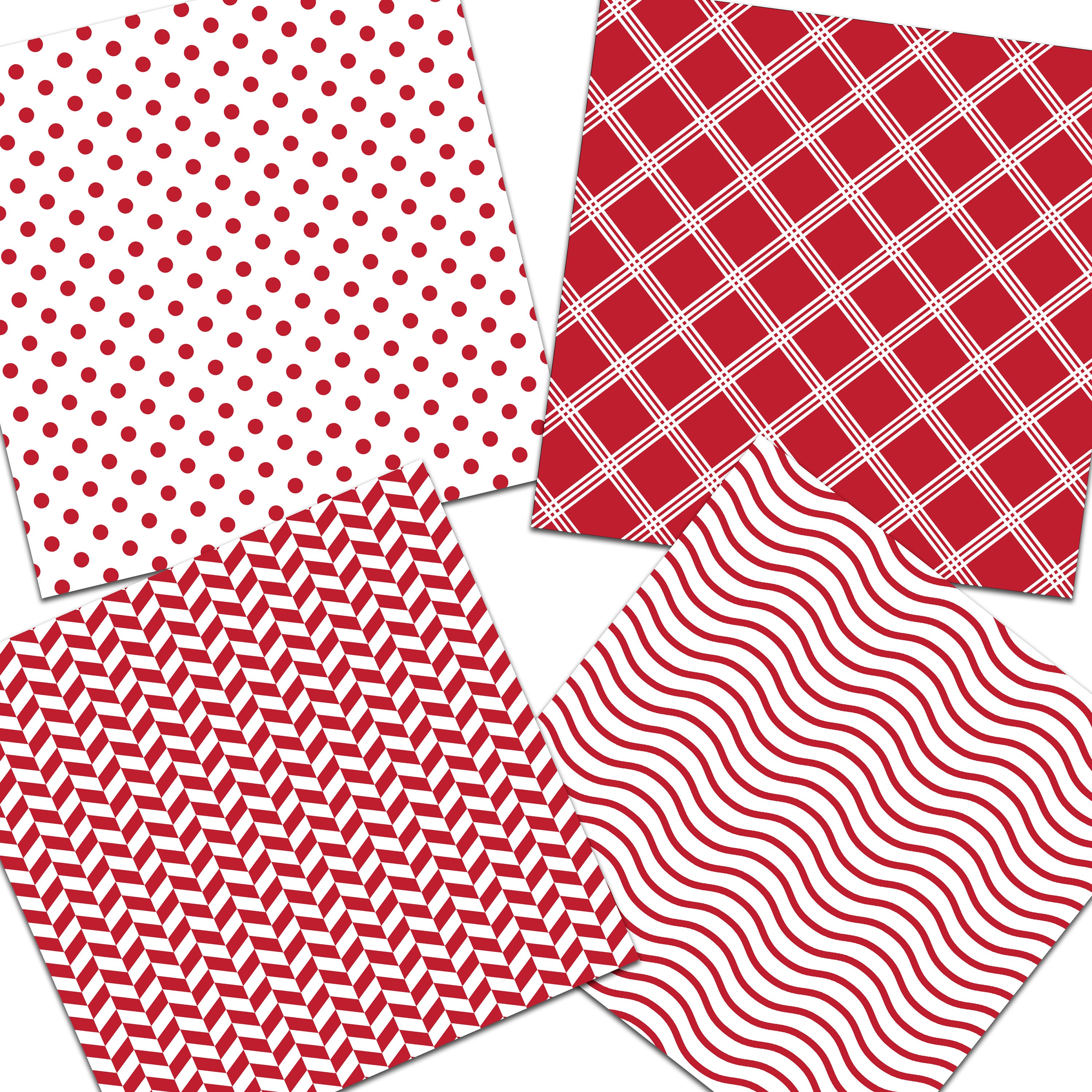 Red Digital Paper Pack Commercial Use 300 Dpi 12 in by 12 in Red ...