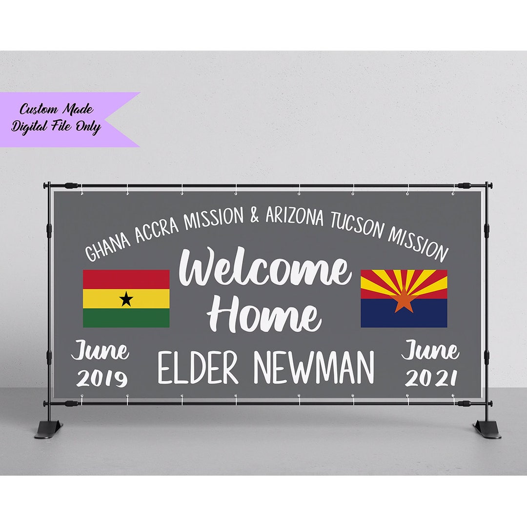Digital Welcome Home Missionary Banner ~ Elder or Sister Missionary ...
