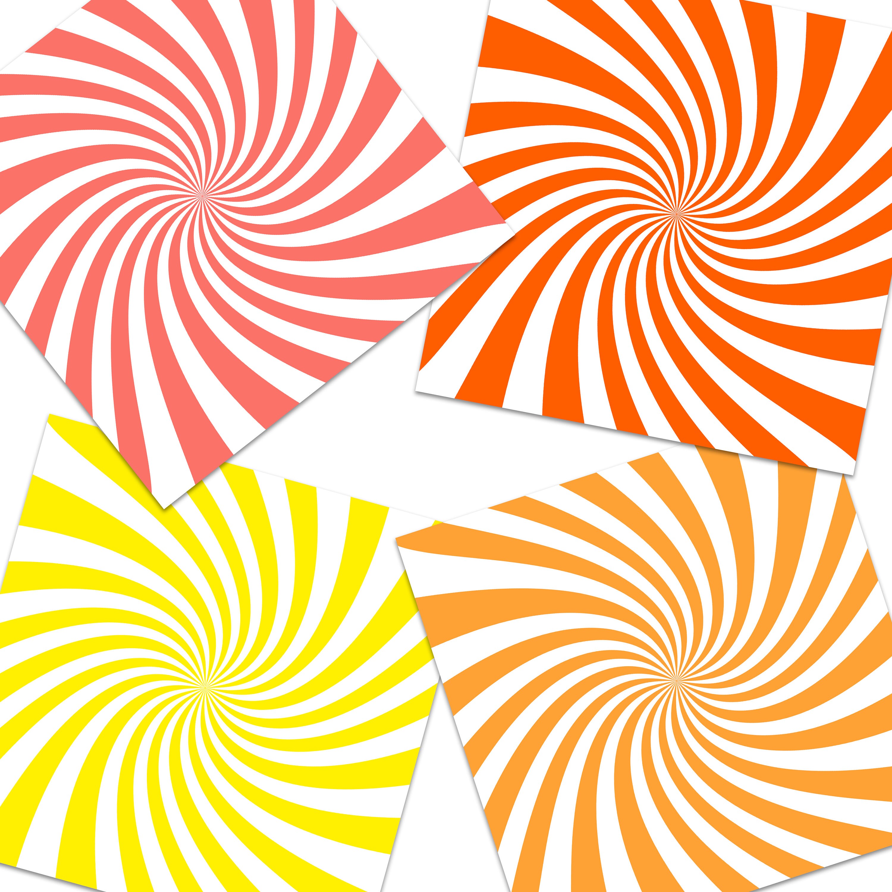 Twirling Starburst Digital Paper Pack Commercial Use 300 Dpi 12 in by ...