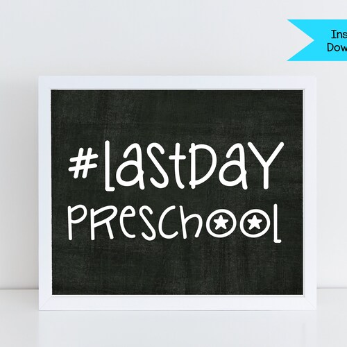 Preschool Graduation Photo Prop End of School Chalkboard | Etsy