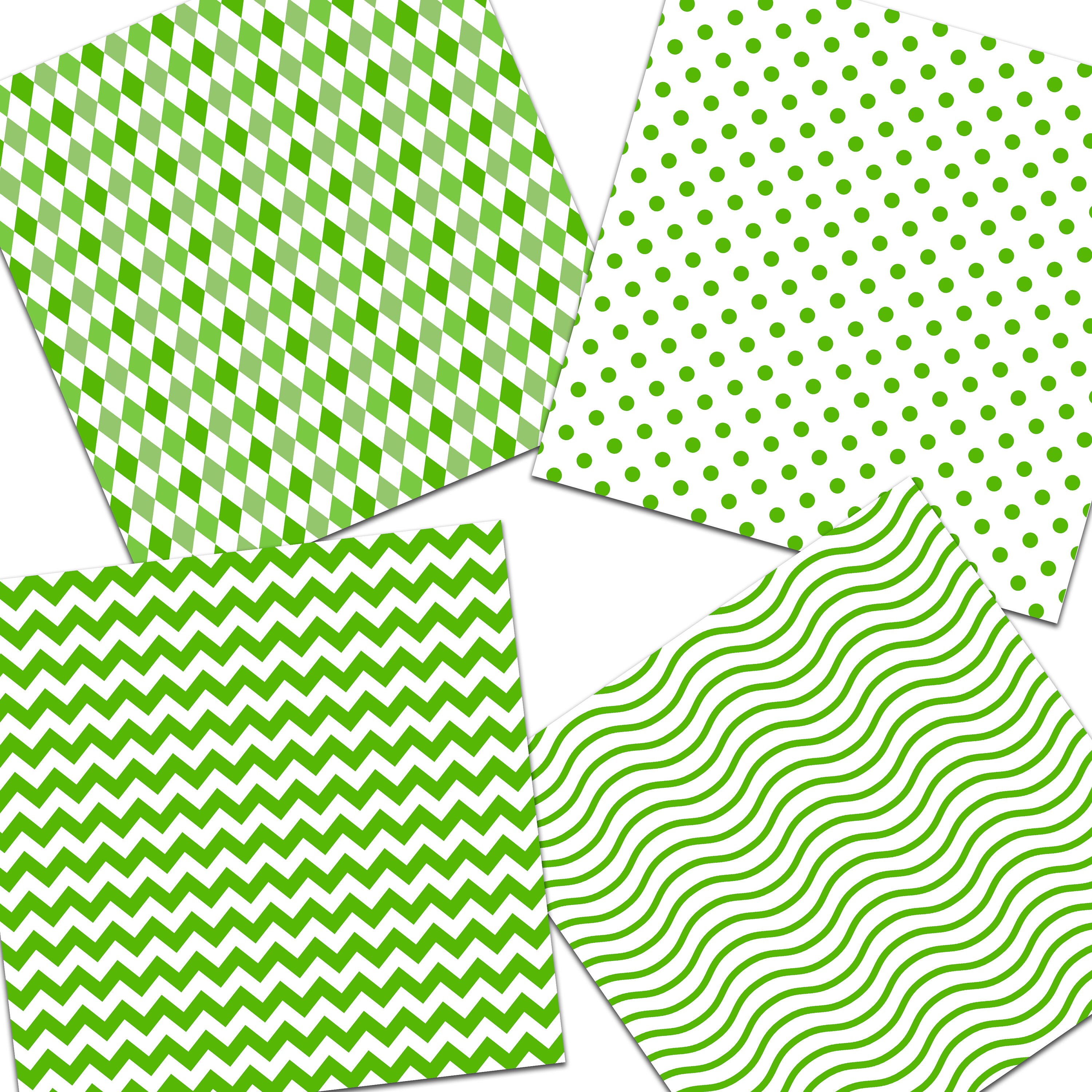 Lime Green Digital Paper Pack Commercial Use 300 Dpi 12 - Etsy