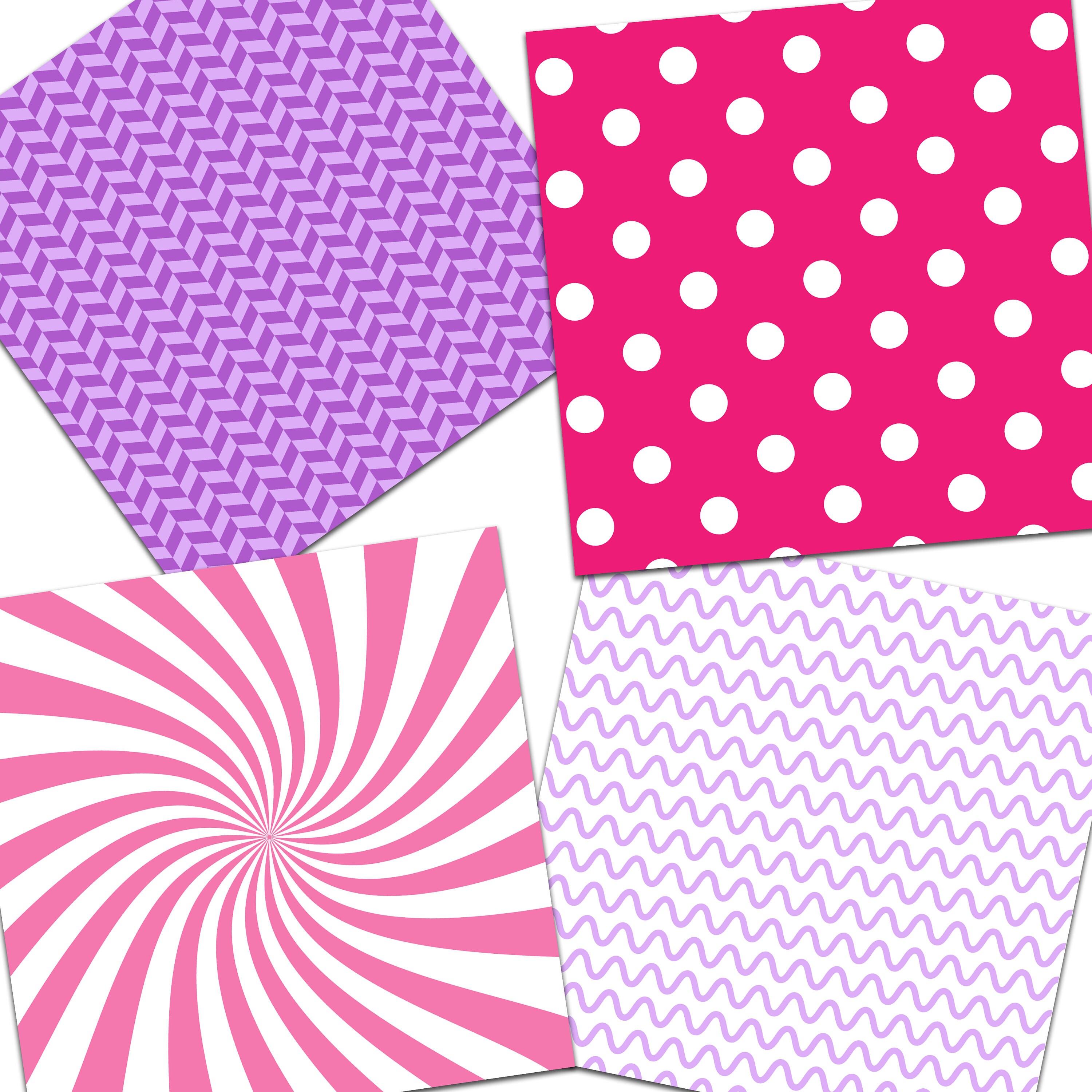 Purple and Pink Seamless Digital Paper Pack Commercial Use 300 Dpi 12 ...