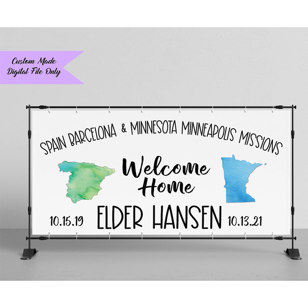 Digital Welcome Home Missionary Banner ~ Elder or Sister Missionary ...