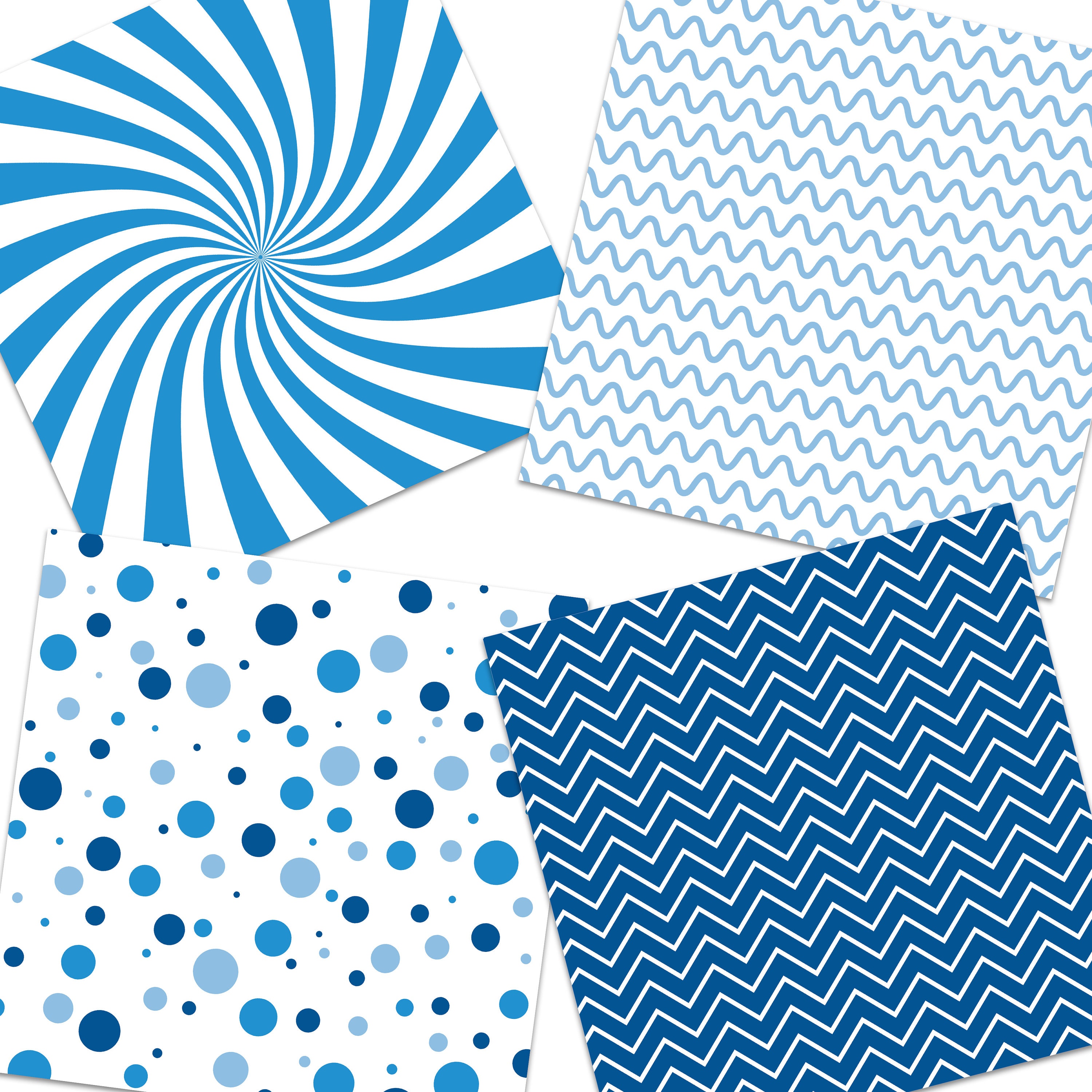 Blue Digital Paper Pack Commercial Use 300 Dpi 12 in by 12 in Blue and ...