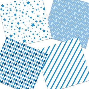 Blue Digital Paper Pack Commercial Use 300 Dpi 12 in by 12 in Blue and ...
