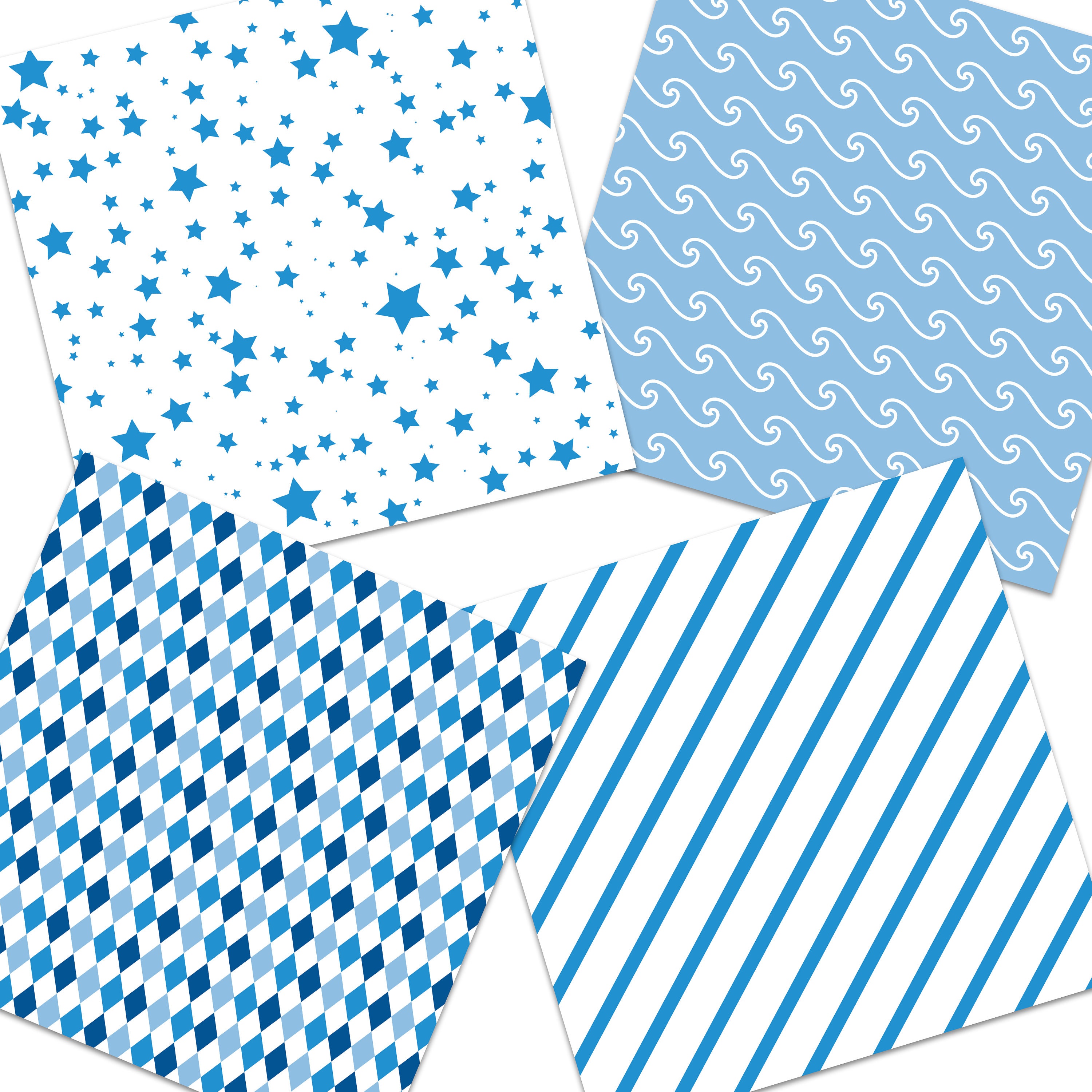 Blue Digital Paper Pack Commercial Use 300 Dpi 12 in by 12 in Blue and ...